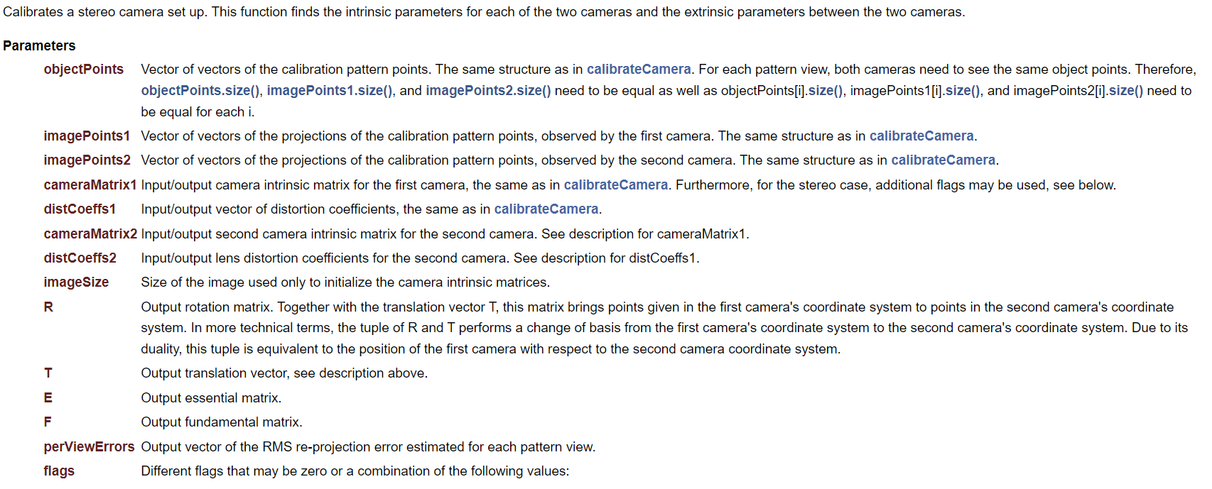 C++ OpenCV V4.x中的新版双目标定函数stereoCalibrate() 参数说明【新增perViewErrors】-CSDN博客