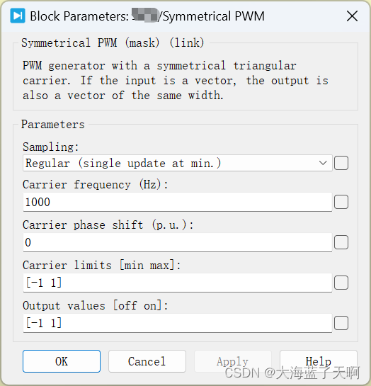 【plecs】symmetrical Pwm模块（pwm）模块的使用plecs仿真时如何将两个pwm发生器设置成同步输出 Csdn博客 1030