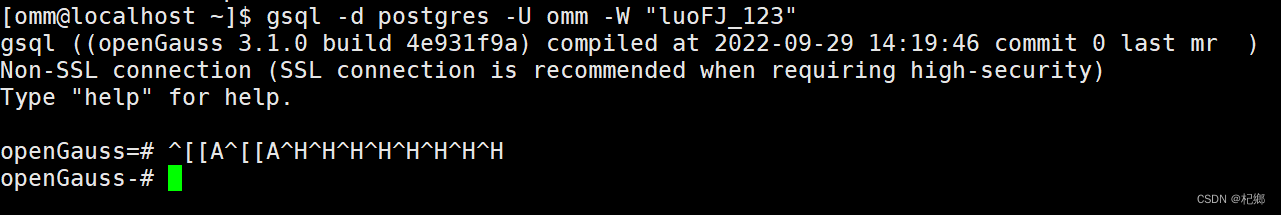 OpenGauss部署过程当中的问题以及解决_[opengauss@hfutzr ~]$ gsql -d postgres -p 7654 fai-CSDN博客