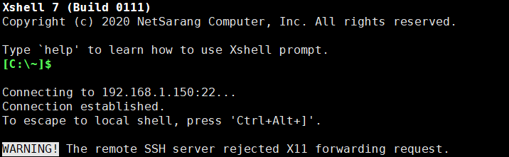 ssh连接centos时提示The remote SSH server rejected X11 forwarding request_远程ssh服务器拒绝x11转发请求怎么办-CSDN博客