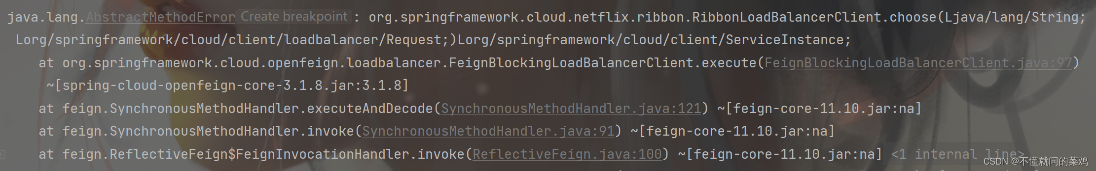 Flixribbonribbonloadbalancerclientchoose报错ribbonloadbalancer 