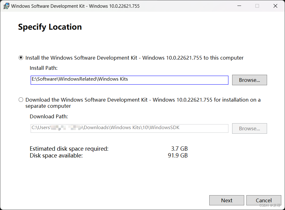 Win11 安装 Windows SDK_win11sdk-CSDN博客