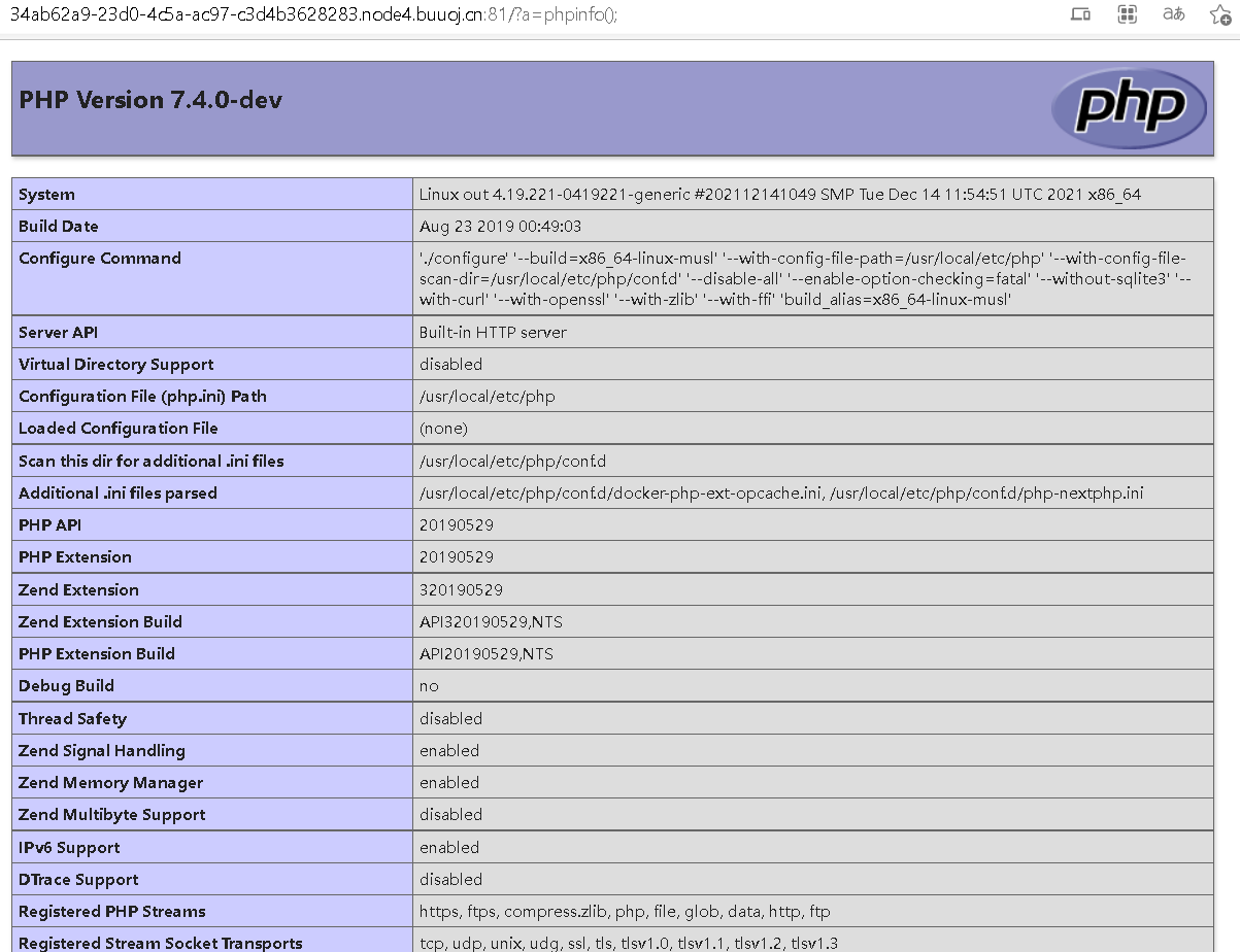 [web][2019RCTF]Nextphp writeup_a=phpinfo()-CSDN博客