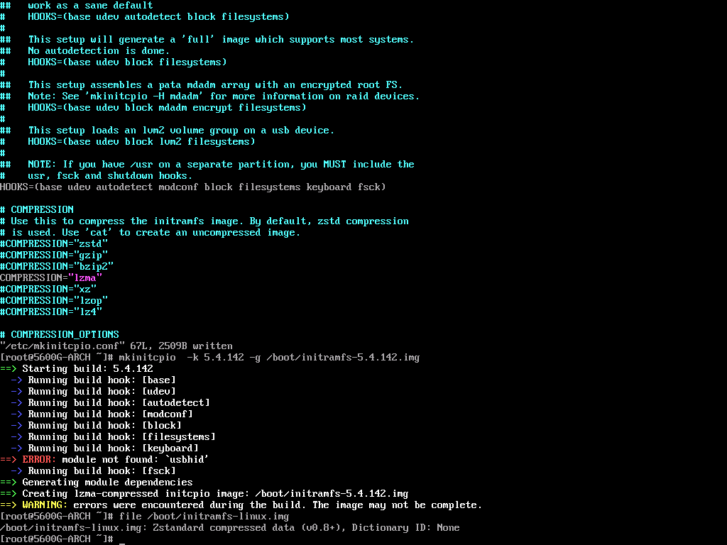 archlinux内核编译_initramfs unpacking failed: invalid magic at start-CSDN博客