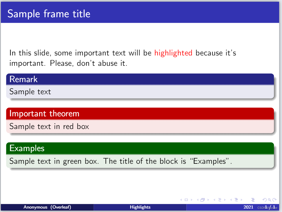 Beamer 介绍及教程-CSDN博客