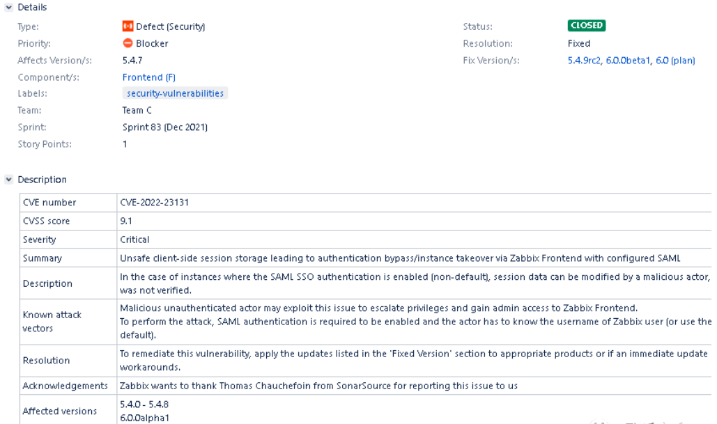 【漏洞复现】CVE-2022-23131 Zabbix SAML SSO认证绕过漏洞-CSDN博客