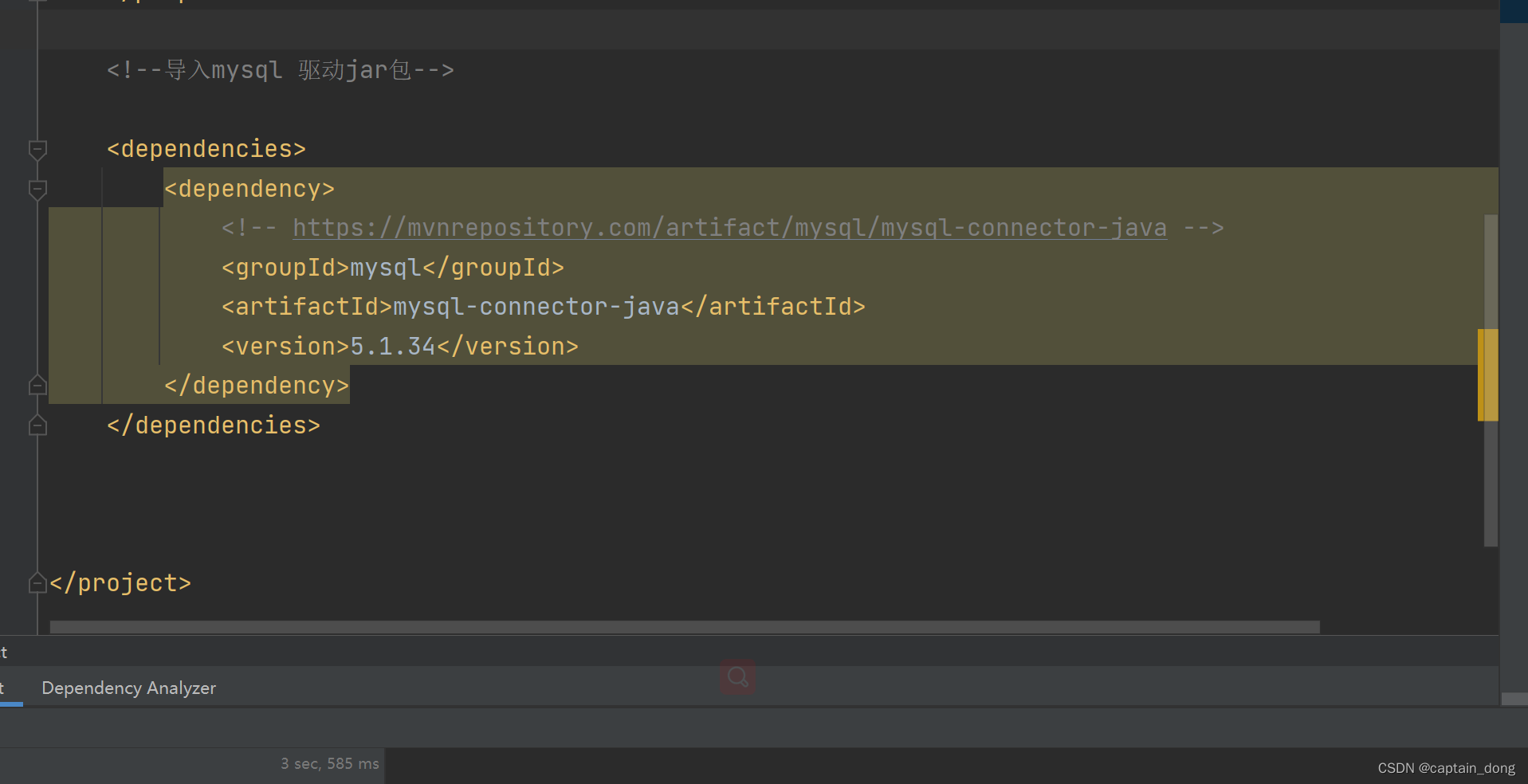 Invalid content was found starting with element ‘{“http://maven.apache.org/POM/4.0.0“:dependency ...