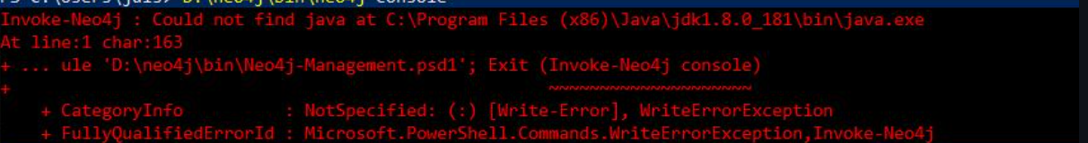 Neo4j---报错Invoke-Neo4j : Could not find java at xxxx_neo4j 安装目录下没有get java-CSDN博客