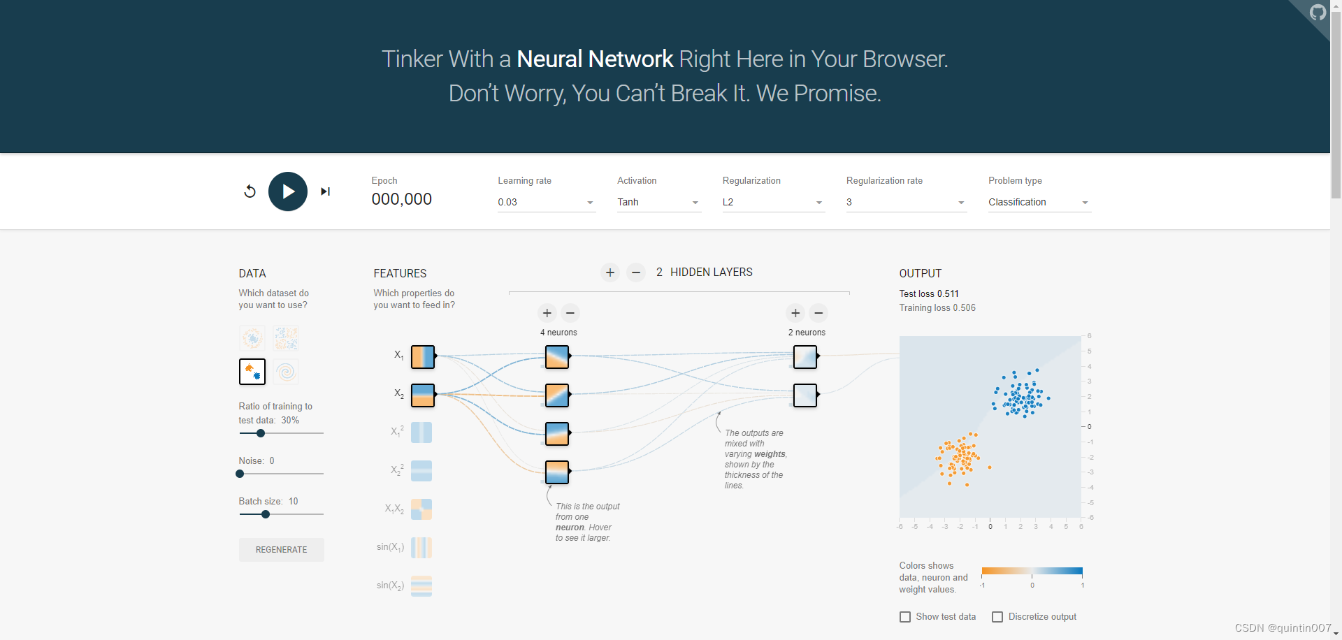 A Neural Network Playground工具使用简述-CSDN博客