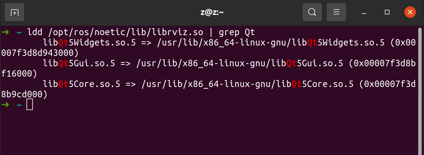 Ubuntu20.04.2+ROS noetic打开rviz报错：...symbol lookup error...librviz.so: undefined symbol:_在 ...