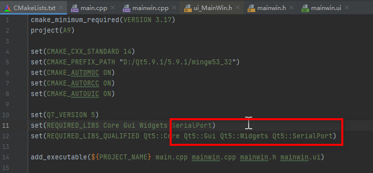 CLion开发Qt添加库-例如serialport_qt clion 加入network-CSDN博客
