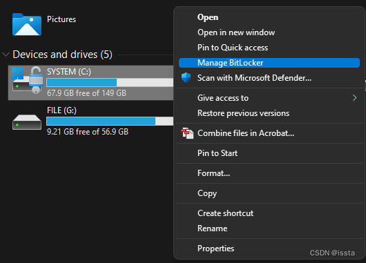 系统win11 磁盘锁解除_win11新加卷锁-CSDN博客