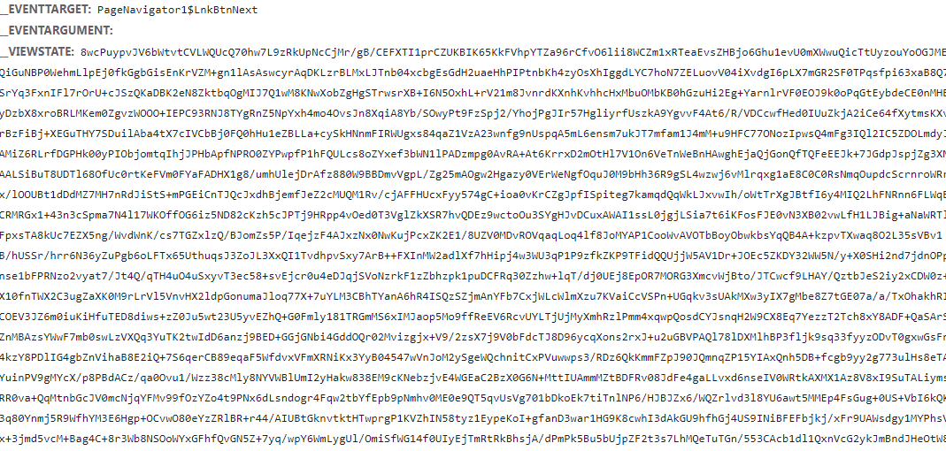 Python的scrapy框架POST方式爬虫时碰见__VIEWSTATE和__EVENTVALIDATION的参数处理-CSDN博客