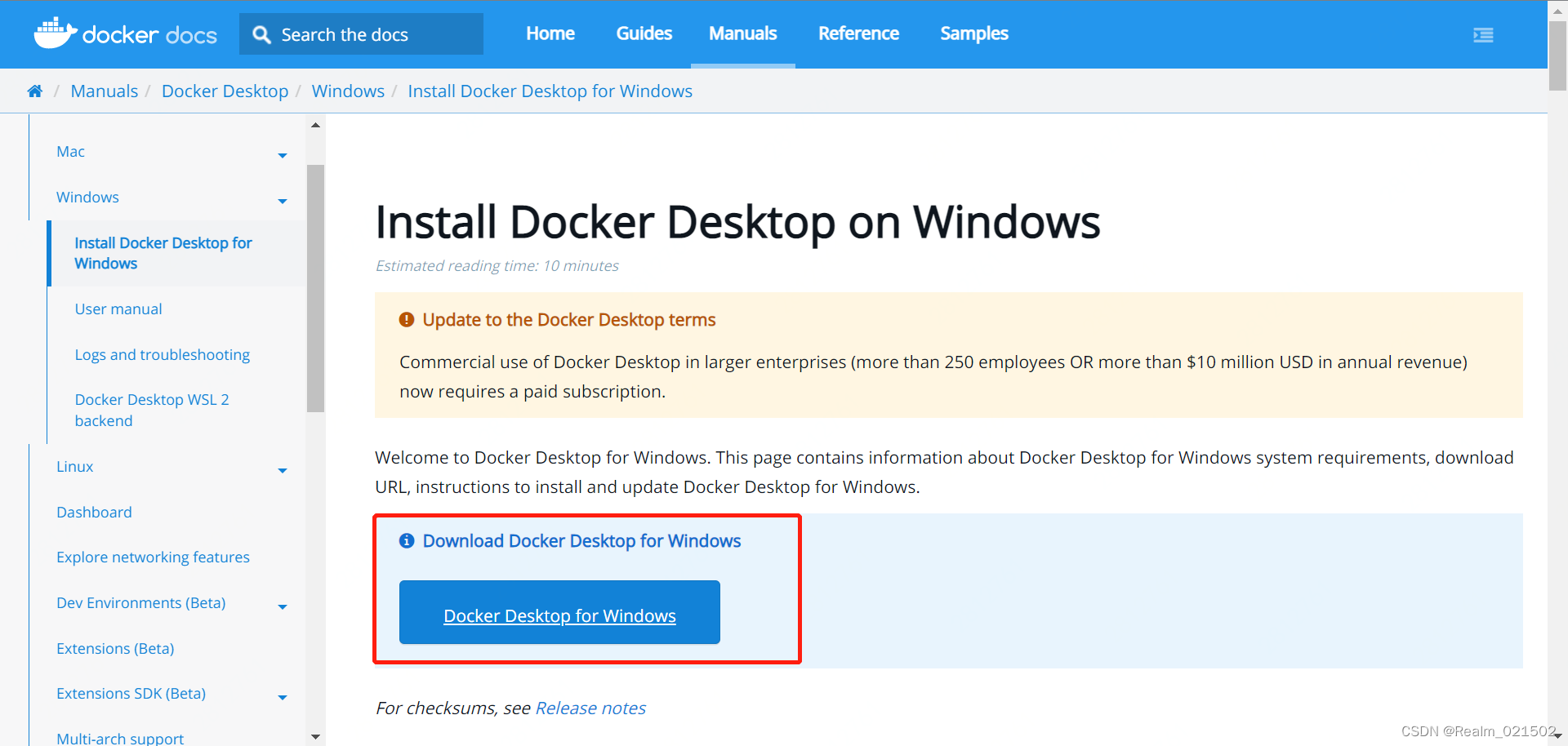 Docker Desktop 安装问题解决方案_docker desktop中的extensions-CSDN博客