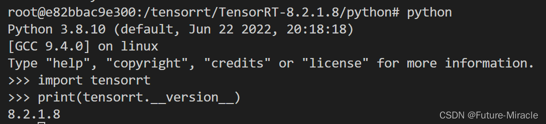 TensorRT8.2.1.8基于Docker容器快速安装_docker安装tensorrt-CSDN博客