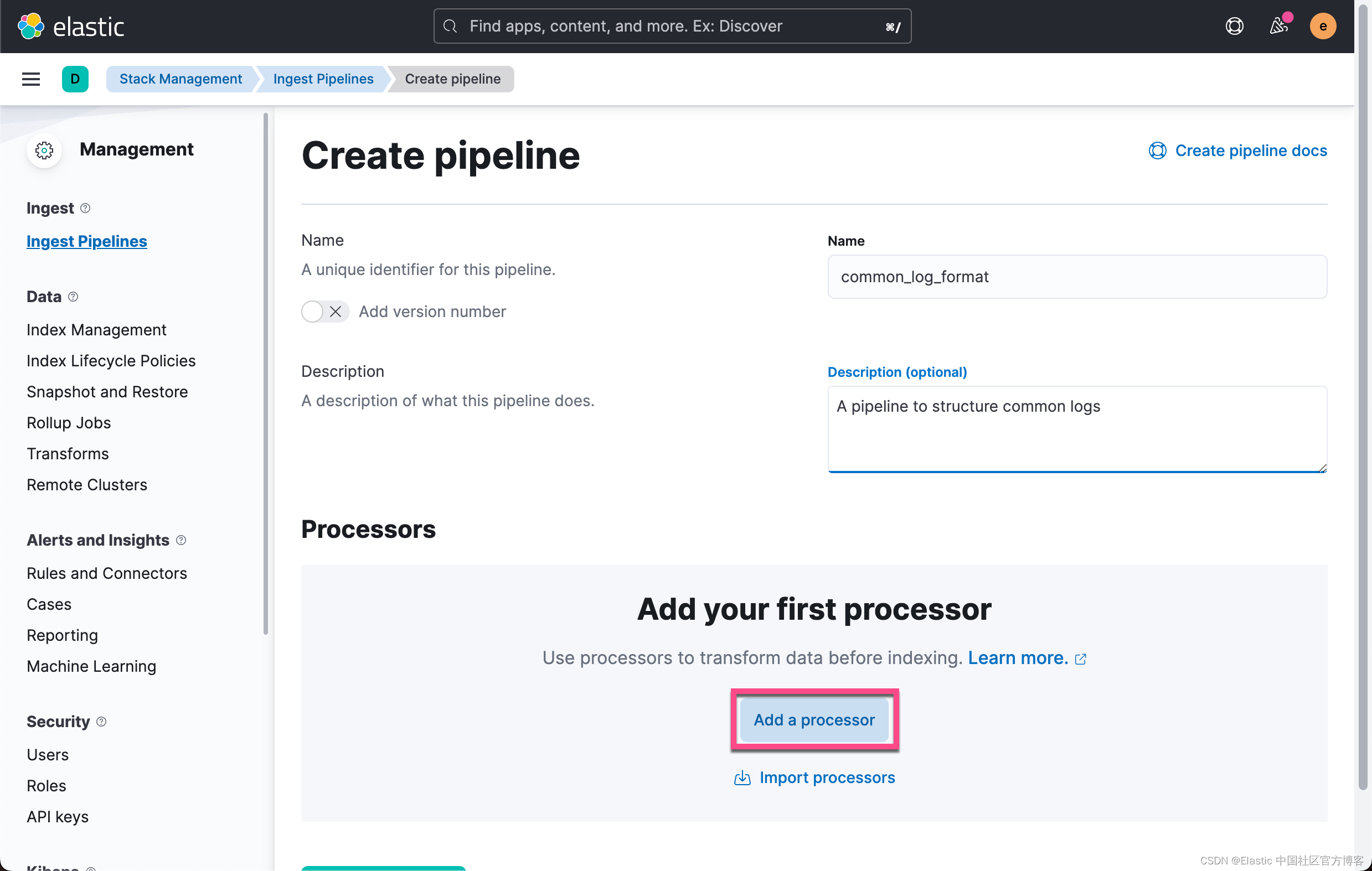 Elasticsearch：ingest pipeline 使用示例 - 解析常用日志格式_pipeline 邮件内容 日志-CSDN博客
