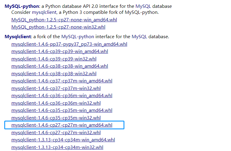 【小5聊】Python基础学习之python版本对应MySQL-python版本查看_python2对应的pymsql版本-CSDN博客