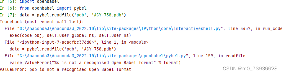 ValueError: pdb is not a recognised Open Babel format_openbabel转换pdb失败-CSDN博客