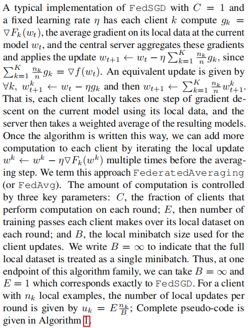 联邦学习笔记—《Communication-Efficient Learning of Deep Networks from Decentralized Data》_iterative ...