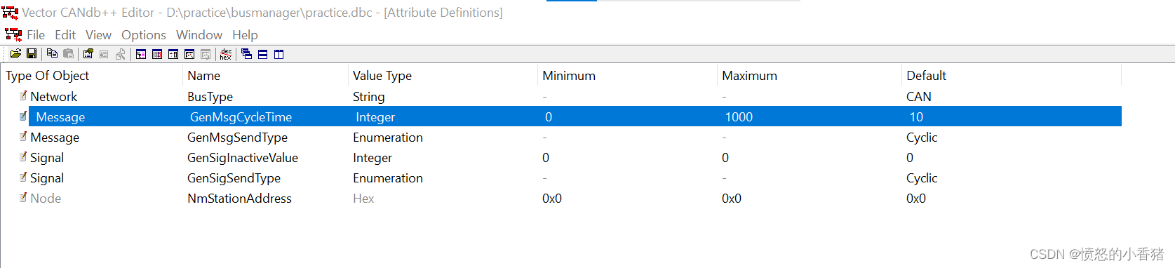 利用CANdb++制作dbc_vector candb++ dbc文件无法修改-CSDN博客