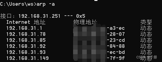 windows常用网络命令：ping和arp_windows arp-CSDN博客