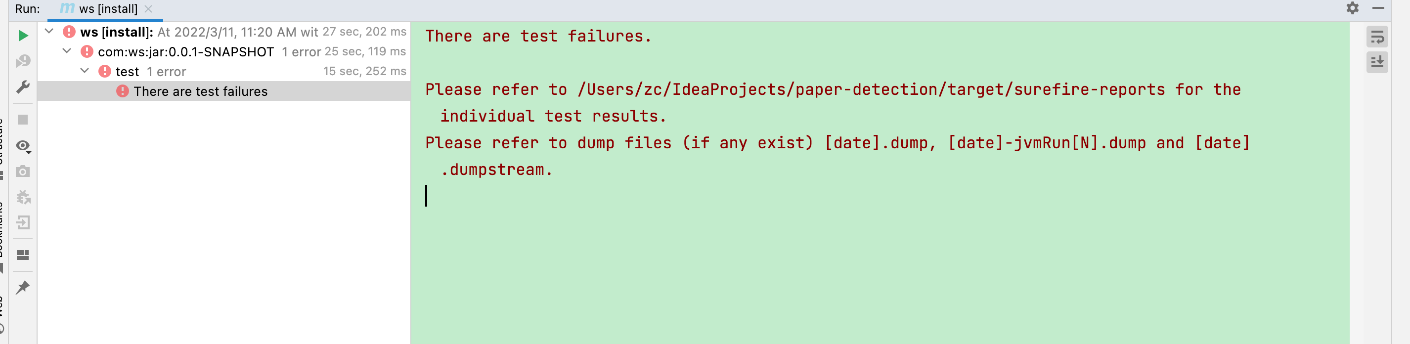 Please refer to dump files (if any exist) [date].dump, [date]-jvmRun[N ...