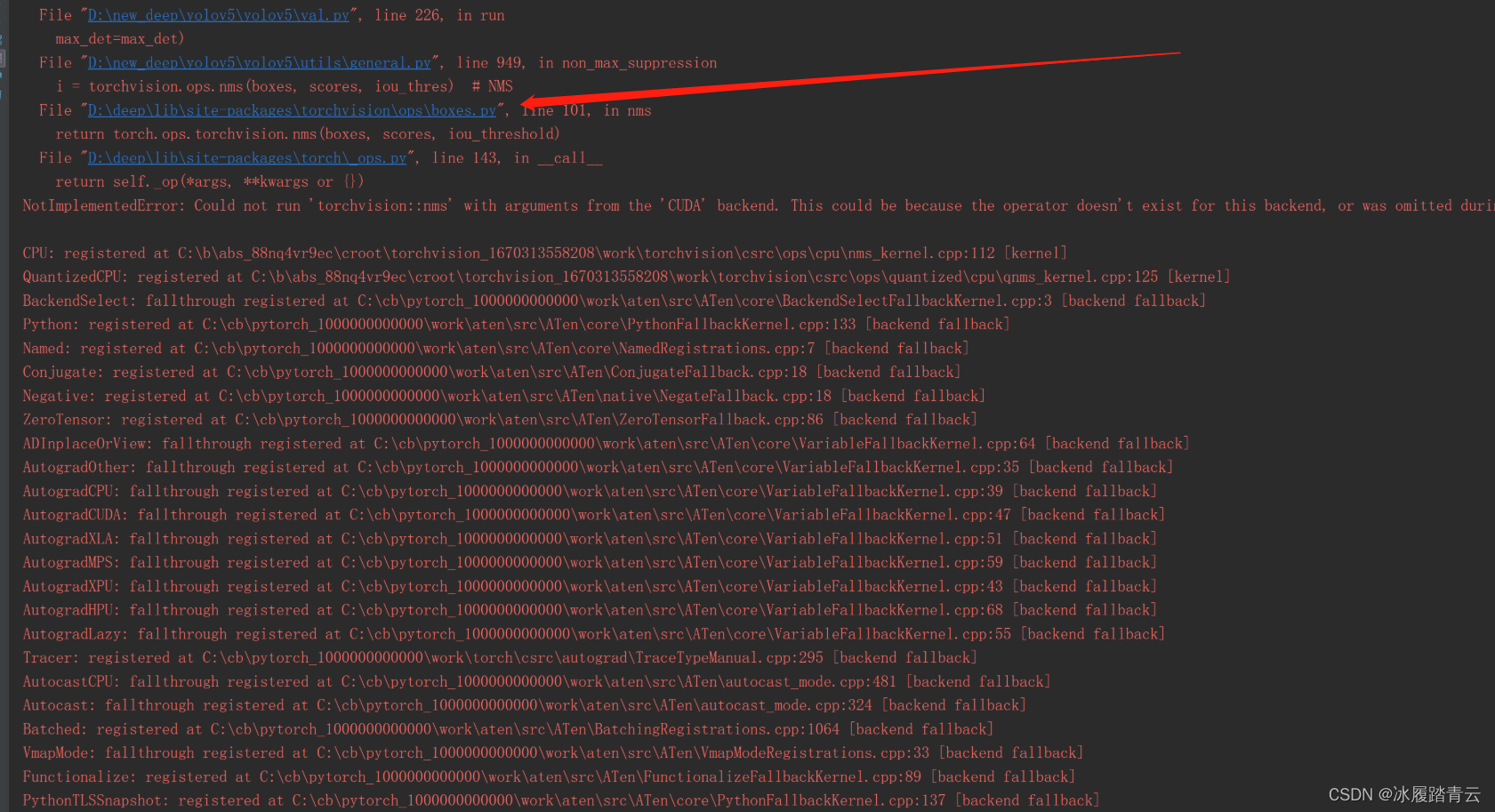 Yolov5训练报错:notimplementederror Could Not Run ‘torchvisionnms‘ With Arguments From The ‘cuda