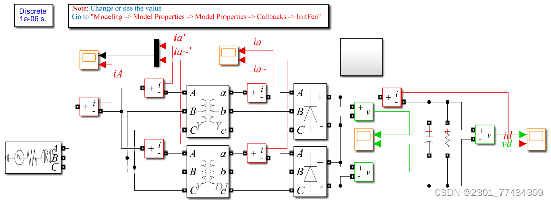 基于MATLAB Simulink的12脉冲二极管整流器仿真模型_十二脉波整流器仿真-CSDN博客
