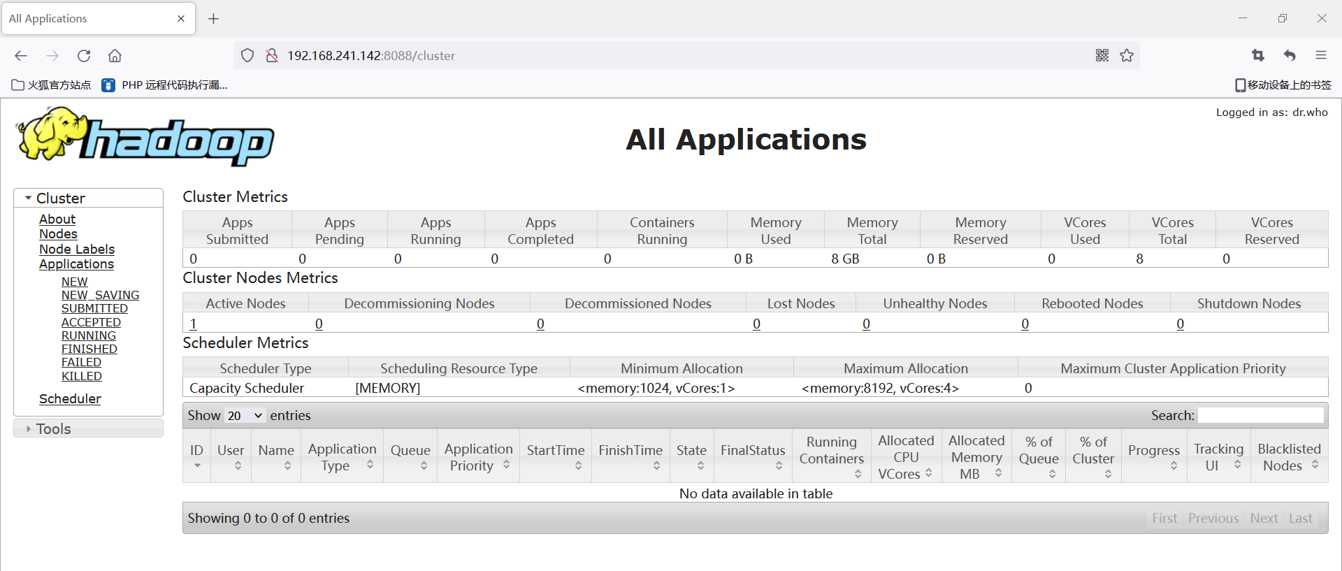 Hadoop未授权访问 getshell——漏洞复现_hadoop漏洞靶机搭建-CSDN博客