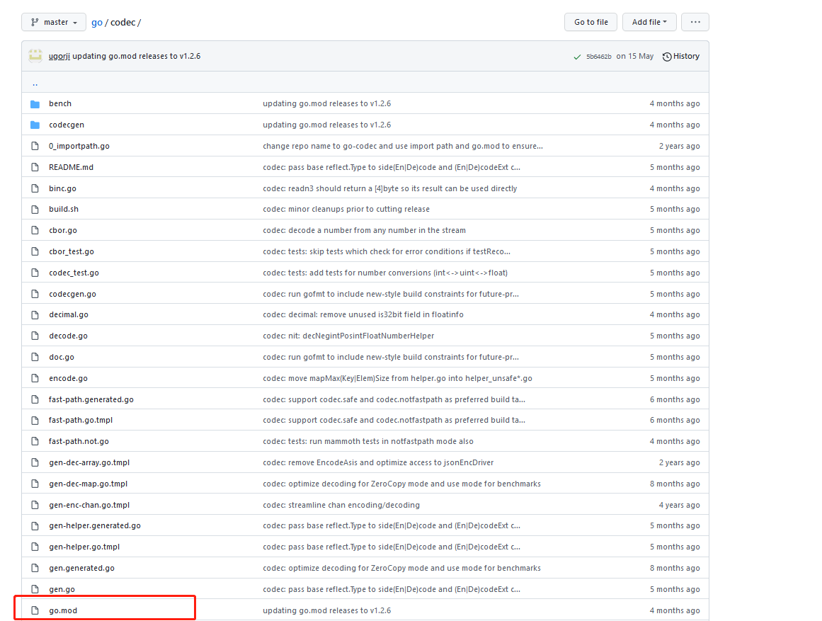 go mod 引用出错问题排查(ambiguous import: found github.com/ugorji/go/codec in multiple modules ...