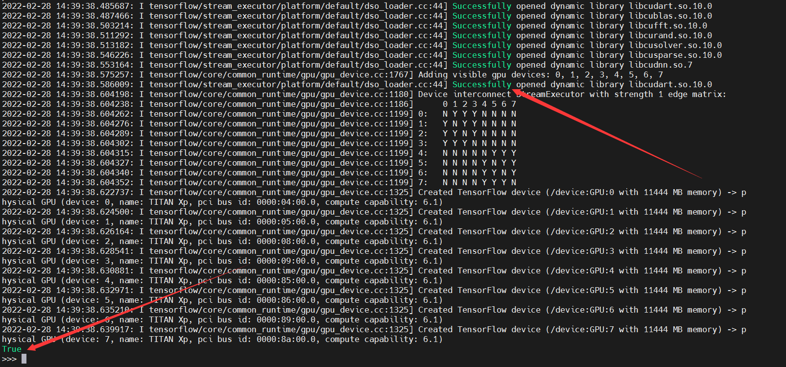 解决TensorFlow-GPU 2.x使用GPU报错：Could not load dynamic library ‘libcudnn.so.7‘_could not load ...