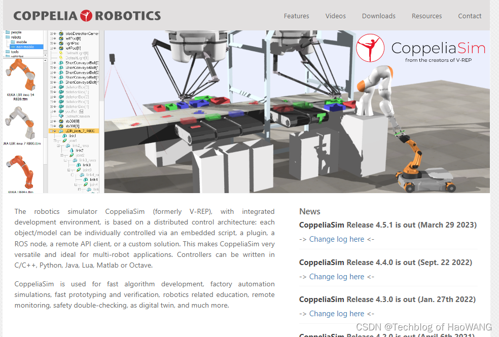 ROS从入门到精通系列（三十一）-- ROS &CoppeliaSim(V-rep)动力学仿真器（上）_ROS从入门到精通系列博客-CSDN专栏