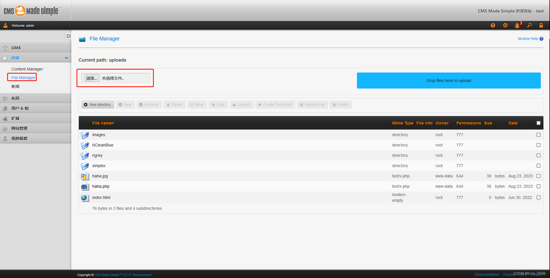 [春秋云镜]CVE-2022-23906 CMS Made Simple v2.2.15 RCE_cmsmadesimple.org的弱口令-CSDN博客