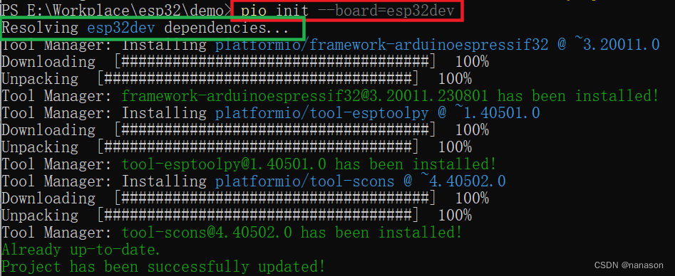 PlatformIO下载platform以及新建工程_platformio: configuring project: resolving esp32de-CSDN博客
