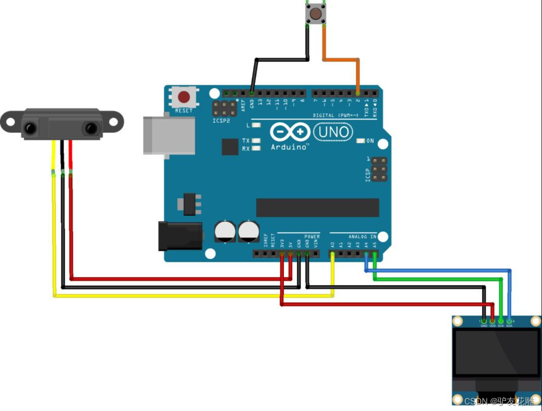 【雕爷学编程】arduino动手做(126) 红外测距gp2y0a02yk0f通过oled显示的几个参考案例arduino红外测距 Csdn博客
