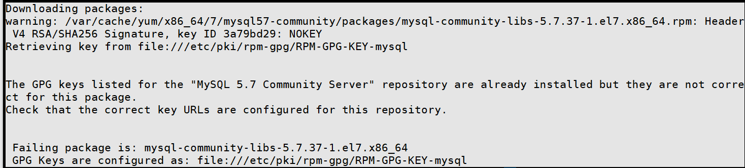 CentOS7安装MySQL57遇到的问题：Check that the correct key URLs are configured for this repository.-CSDN博客