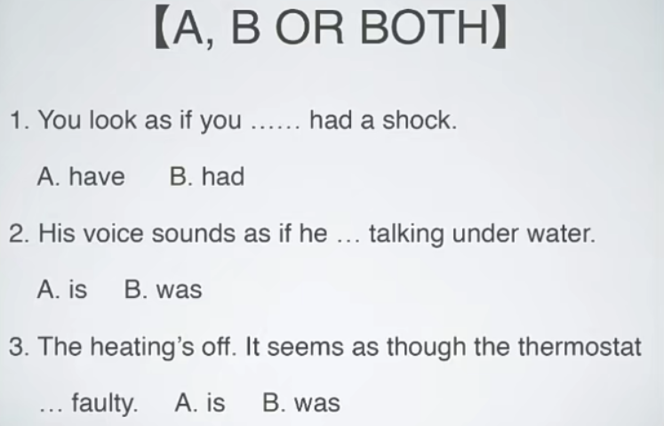 【状语从句练习题】复习：as if / though_as if题目-CSDN博客