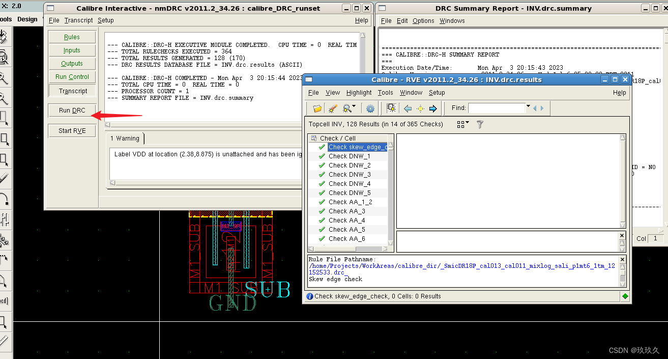 （七）反相器的版图绘制、DRC、LVS、PEX、后仿真笔记-----基于B站chris老师教学_反相器版图-CSDN博客