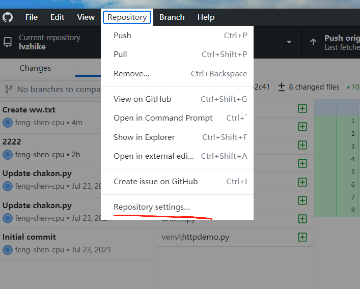 GitHub Desktop上提交（Push）代码时提示“fatal: unable to access ‘https://github.com/xxx/xxx.git”_我的github ...