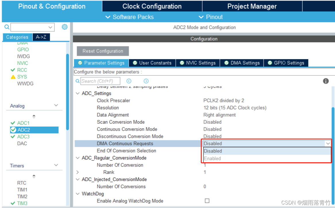 基于Cubemx的STM32F429多重adc采样DMA传输配置，定时器触发采样率可调，最高可到7.2MHz采样率~_adc dma电赛-CSDN博客
