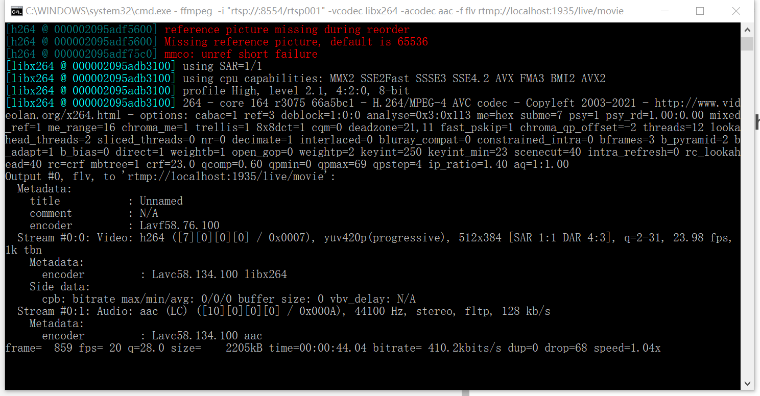 [Streaming media service] Local video stream, transcoding, draw, live integrated application (5 ...