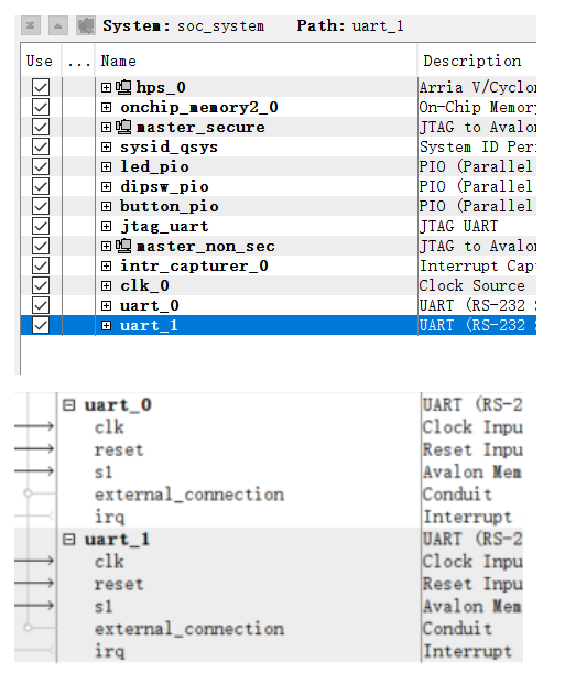 DE1-SoC笔记（三）——采用Quartus中的Qsys/Platform中添加GHRD工程并增添UART外设——（de1教程2.4节）_ghrd文件-CSDN博客