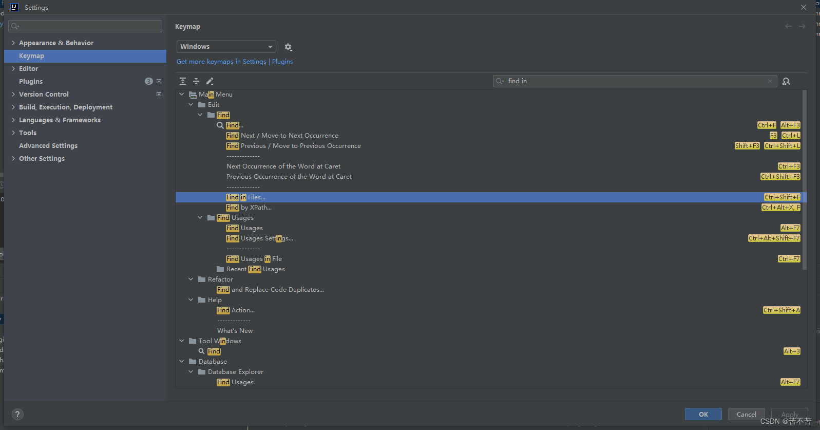 IDEA全局搜索失效设置(ctrl+shift+F)_idea为什么不能全文搜索-CSDN博客