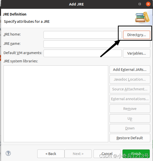 Ubuntu中的Eclipse创建Java工程时找不到jdk只有jre_java安装完文件夹里却没有jdk,只有一个jre-CSDN博客
