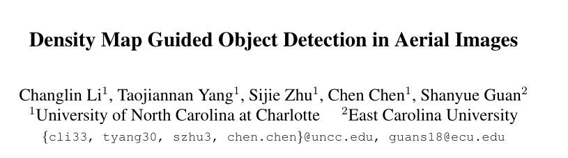 Density Map Guided Object Detection in Aerial Images （论文阅读笔记）-CSDN博客