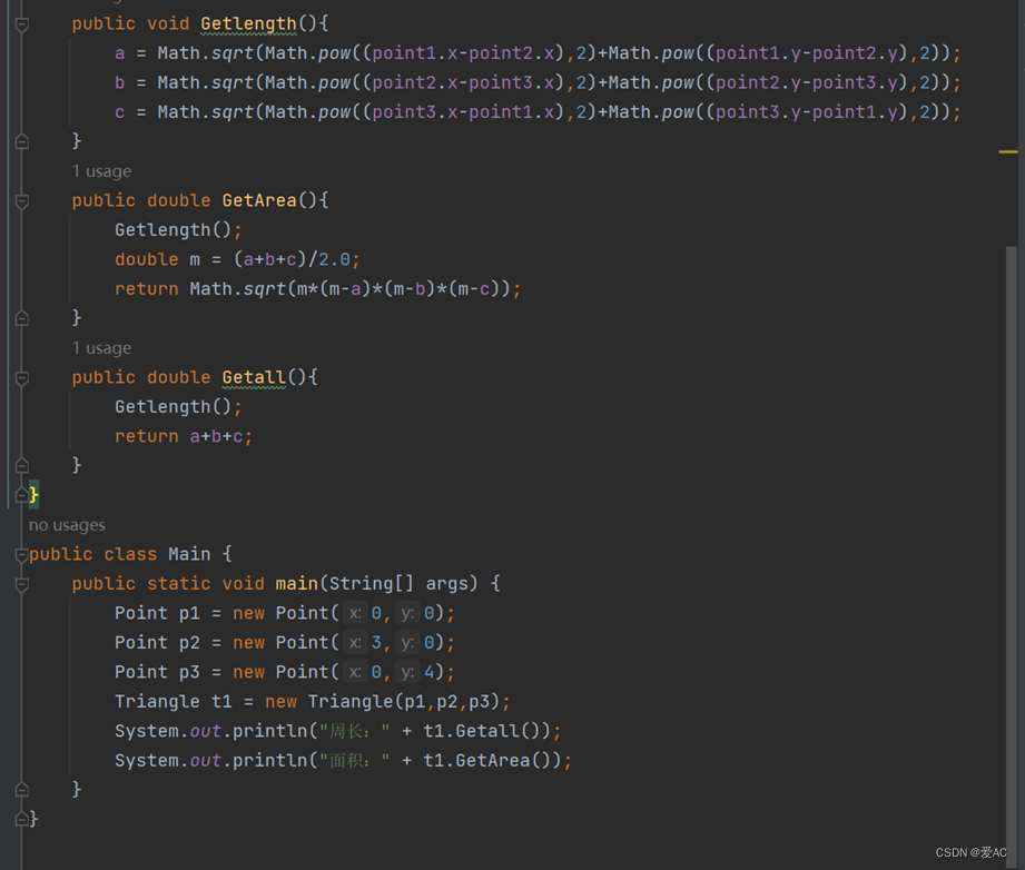 先创建一个Point类，然后定义Triangle类。在Triangle类中定义三个Point的实体来表示一个三角形的三个顶点_先创建一个point类,然后定义triangle类。在 ...
