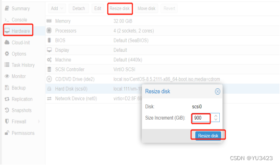 PVE下的CentOS虚拟机磁盘扩容-CSDN博客