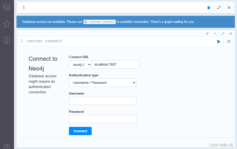 Neo4j报错（1）：Database access not available. 在网页中显示数据库没有建立连接_database access not available. please ...