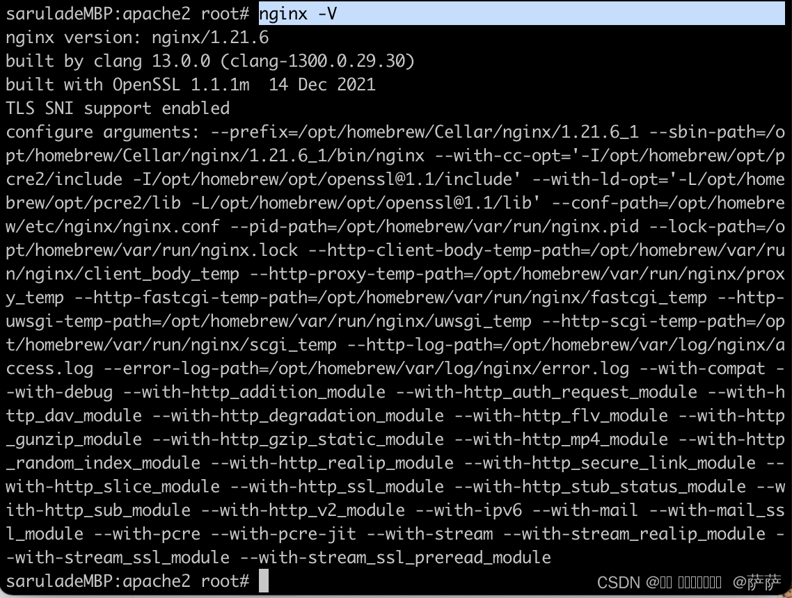 mac - 常用到的命令记录（php,nginx,apache,brew）_ᠯᠢ ᠰᠠᠷᠠᠭᠣᠯ @萨萨的博客-CSDN博客